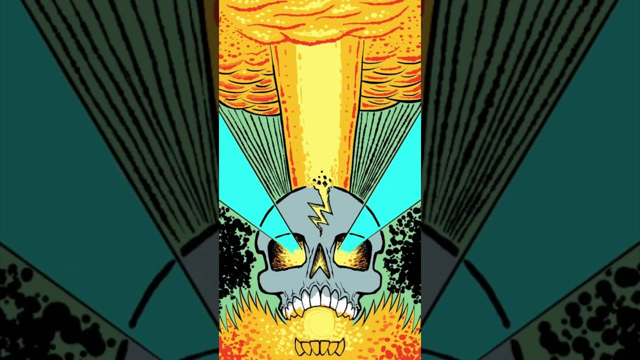 Atomic Elbow Comics logo creation! Skull cracking nuclear explosion of ...