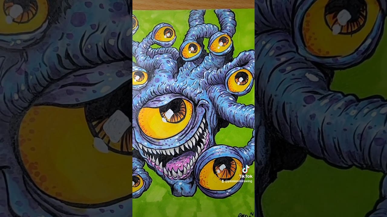 I drew a beholder #dungeonsanddragons - Comicsgate.org