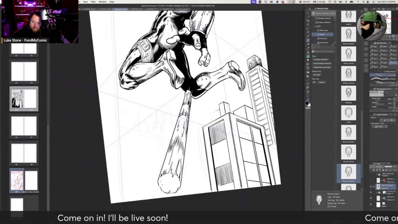 Drawing and Hanging Out - LIVE DRAW - Comicsgate.org
