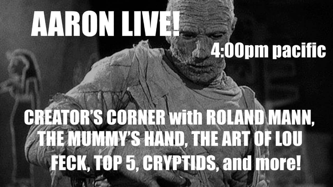 AARON LIVE! 5/27/24 SPECIAL GUEST ROLAND MANN and SILVERLINE COMICS - Comicsgate.org