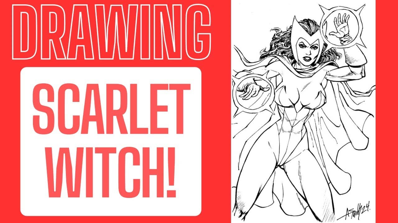 Time-Lapse drawing SCARLET WITCH! - Comicsgate.org