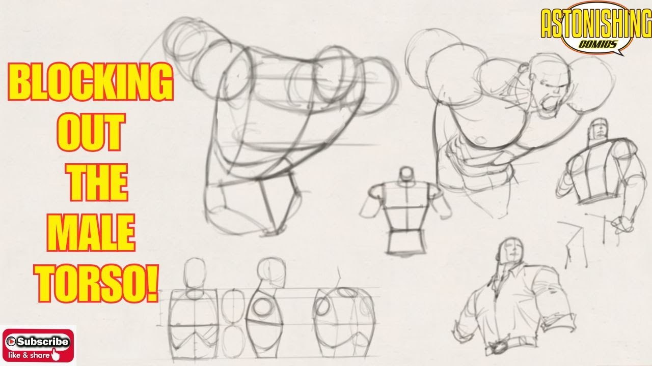 Master Blocking in the Male Torso: Step-by-Step Drawing Tutorial for Beginners - Comicsgate.org