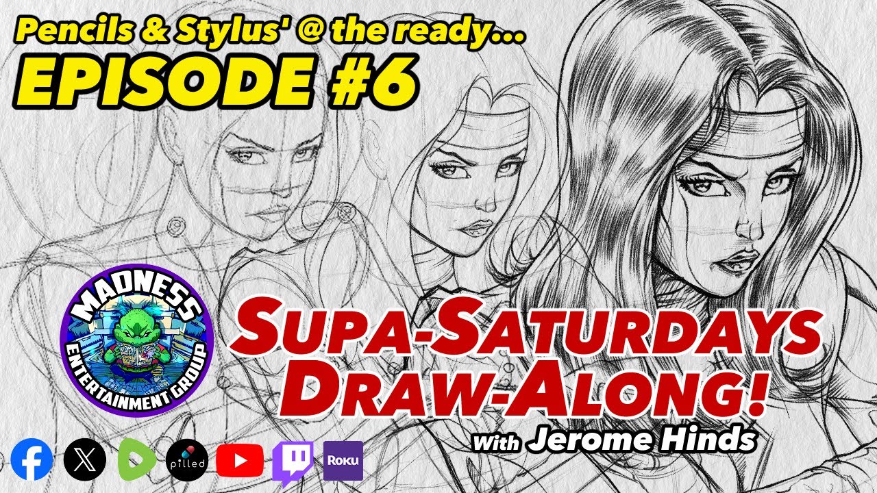 Supa-Saturday Draw-Along E6 w/Jerry Hinds 10-11-25 - Comicsgate.org