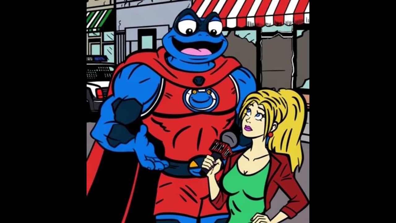 Joe King Vs Comic Book Layout featuring The Fabulous Frogman promo ...